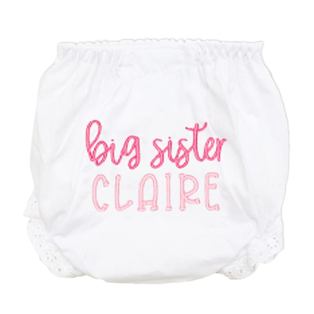 Personalized Big Sister Baby Bloomers