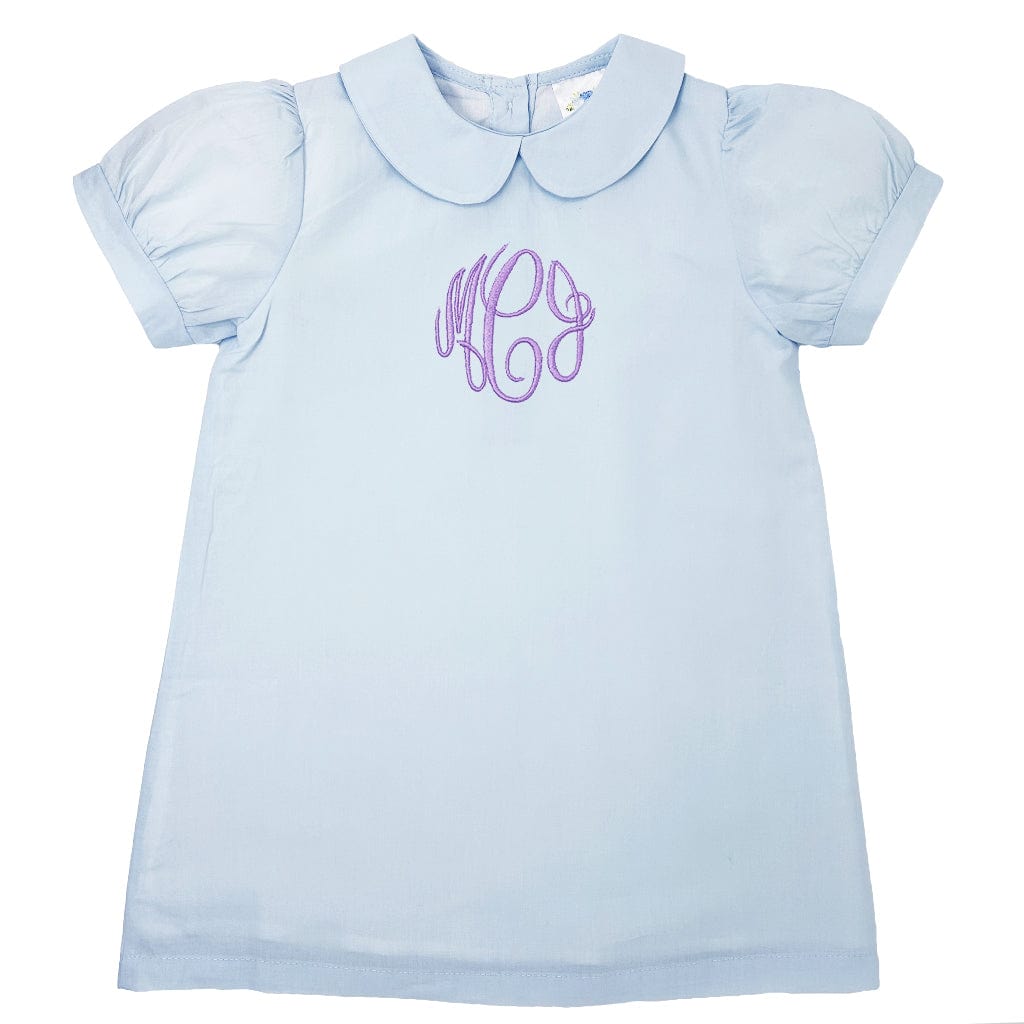 Girls Monogrammed Dress with Butterflies – Miss Monogram