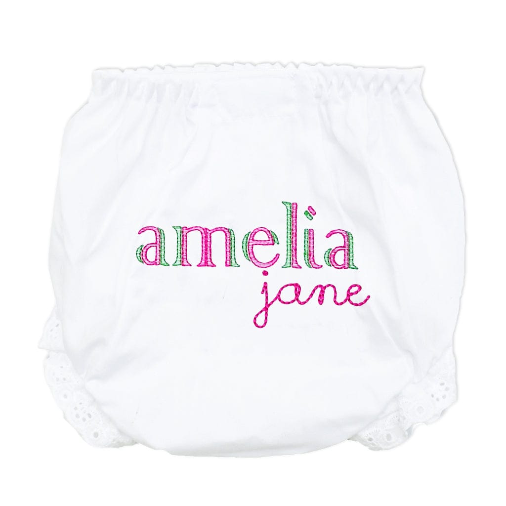 Monogrammed Watermelon Baby Bloomers