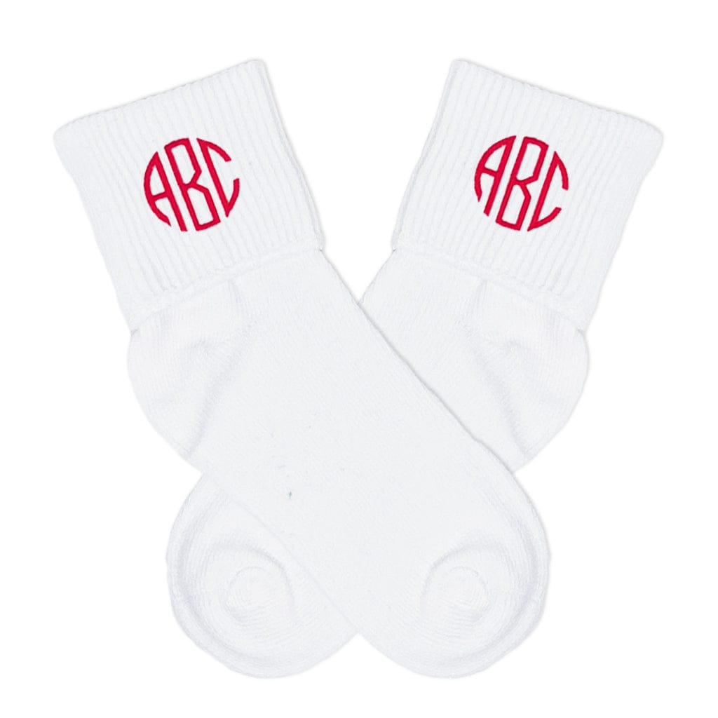 Monogrammed Fold Over Socks – Miss Monogram